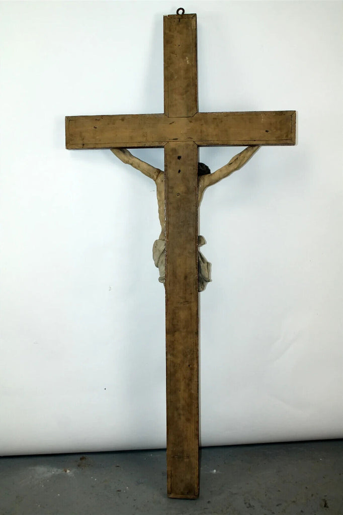 Antique Crucifix, Wooden Cross, French, Large Scale, Rare Decor, 1800s ...