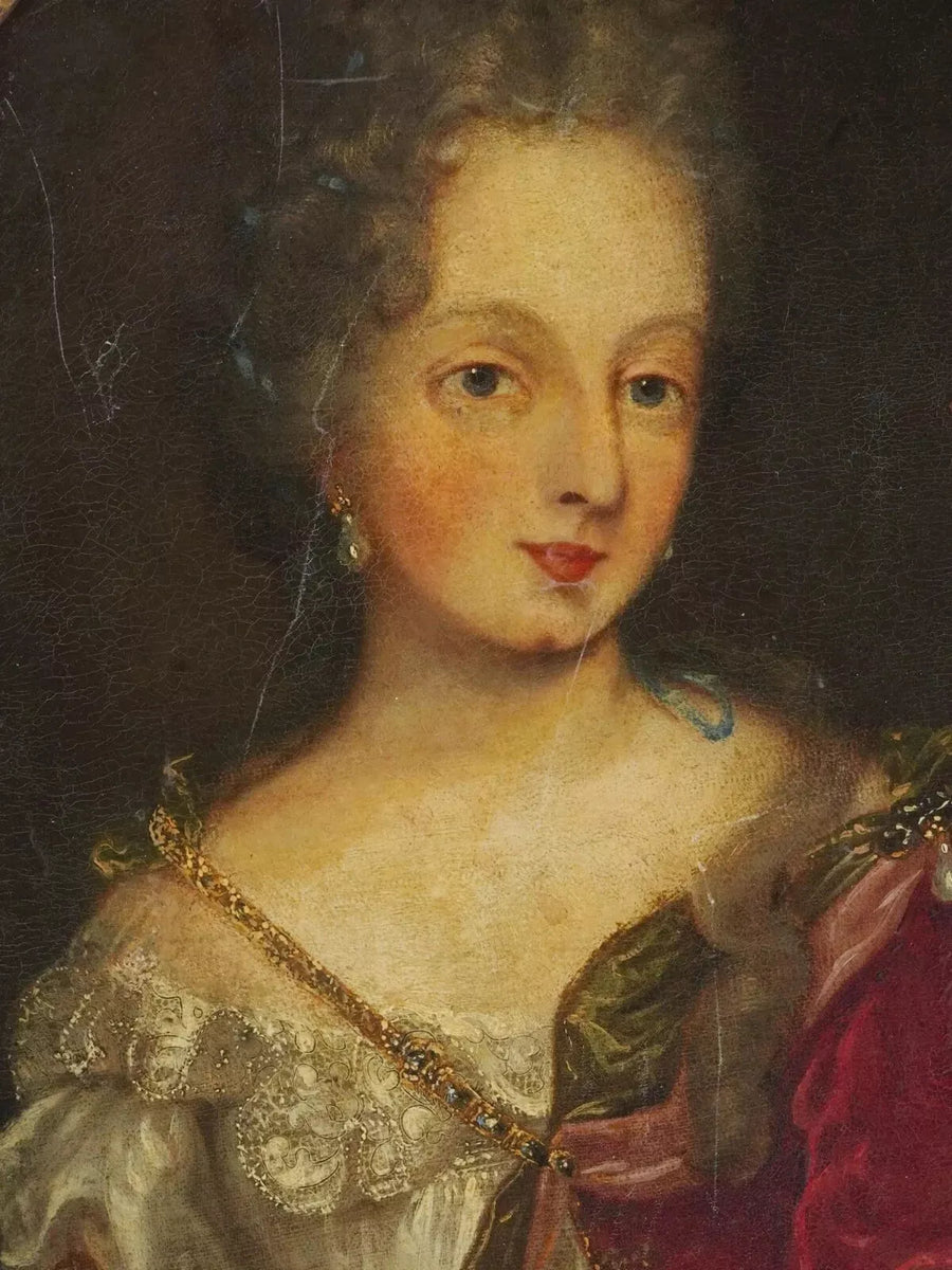 Antique Oil Paintings, Portraits, (2) French Noble Females, 16th / 17 ...