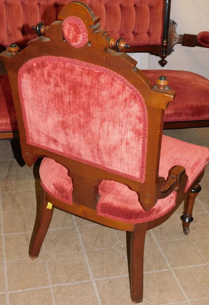 Antique Parlor Set, Victorian Renaissance Revival, 4-Pieces, Walnut, 1 ...