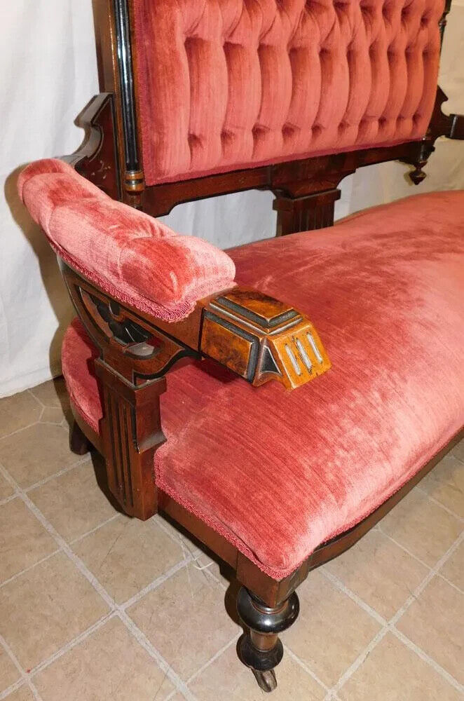 Antique Parlor Set, Victorian Renaissance Revival, 4-Pieces, Walnut ...