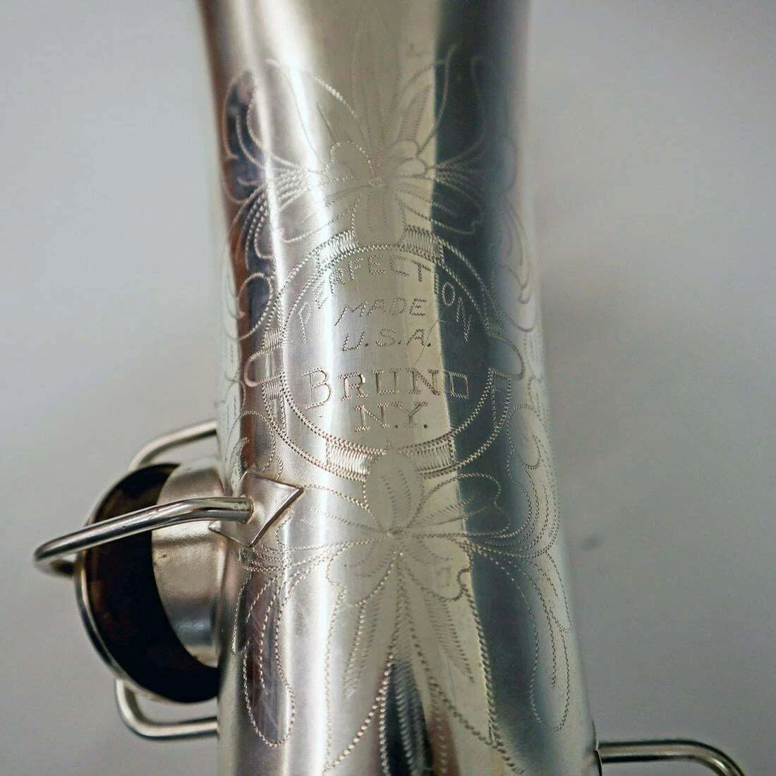Antique Saxophone, C-Melody saxophone, by Conn, Silver Plate Finish ...