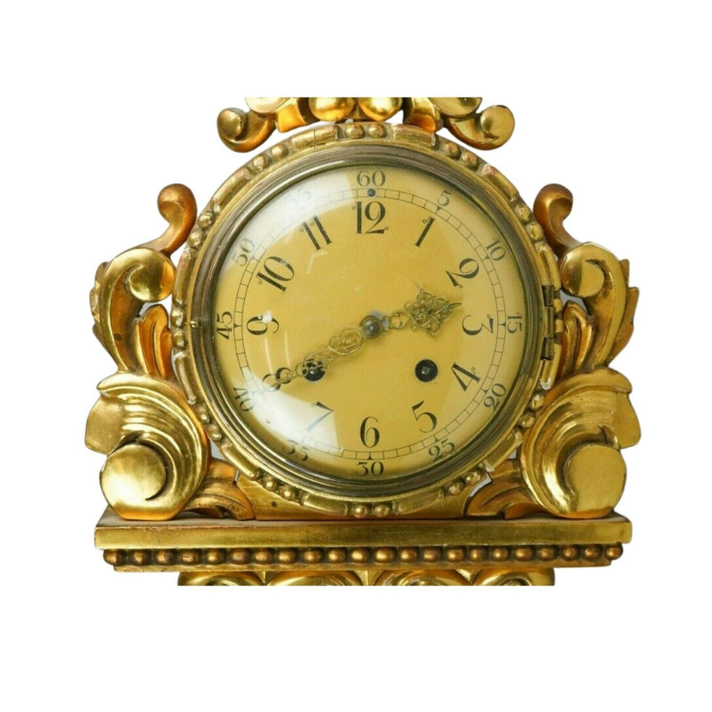 Antique Wall Clock, German Gilt Composition & Wood, Gorgeous Wall Decor ...