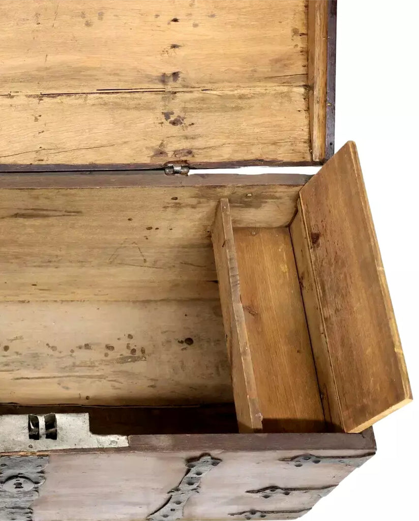 Antique Coffer, Storage Chest English, Iron-Strapped, Oak, Dome-Topped ...