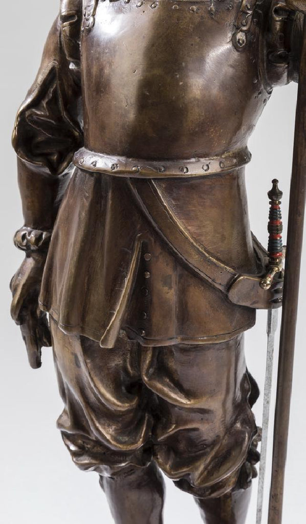 Bronze Sculpture, Patinated, Signed Philip LaMaque, French Musketeer ...