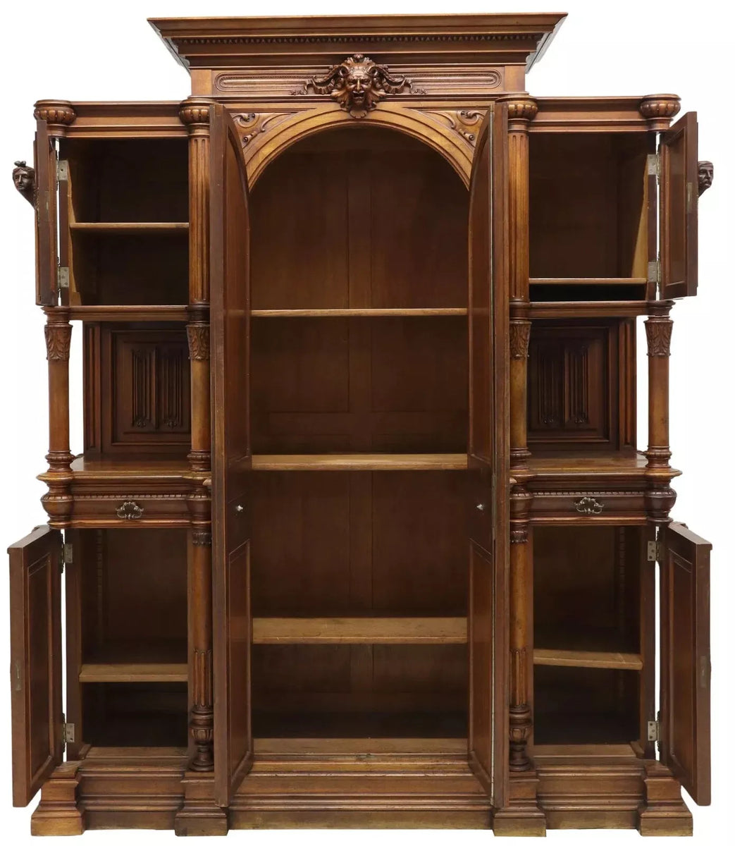 Antique Sideboard, Fine Flemish, Rosel, Renaiss. Revival, Carved ...