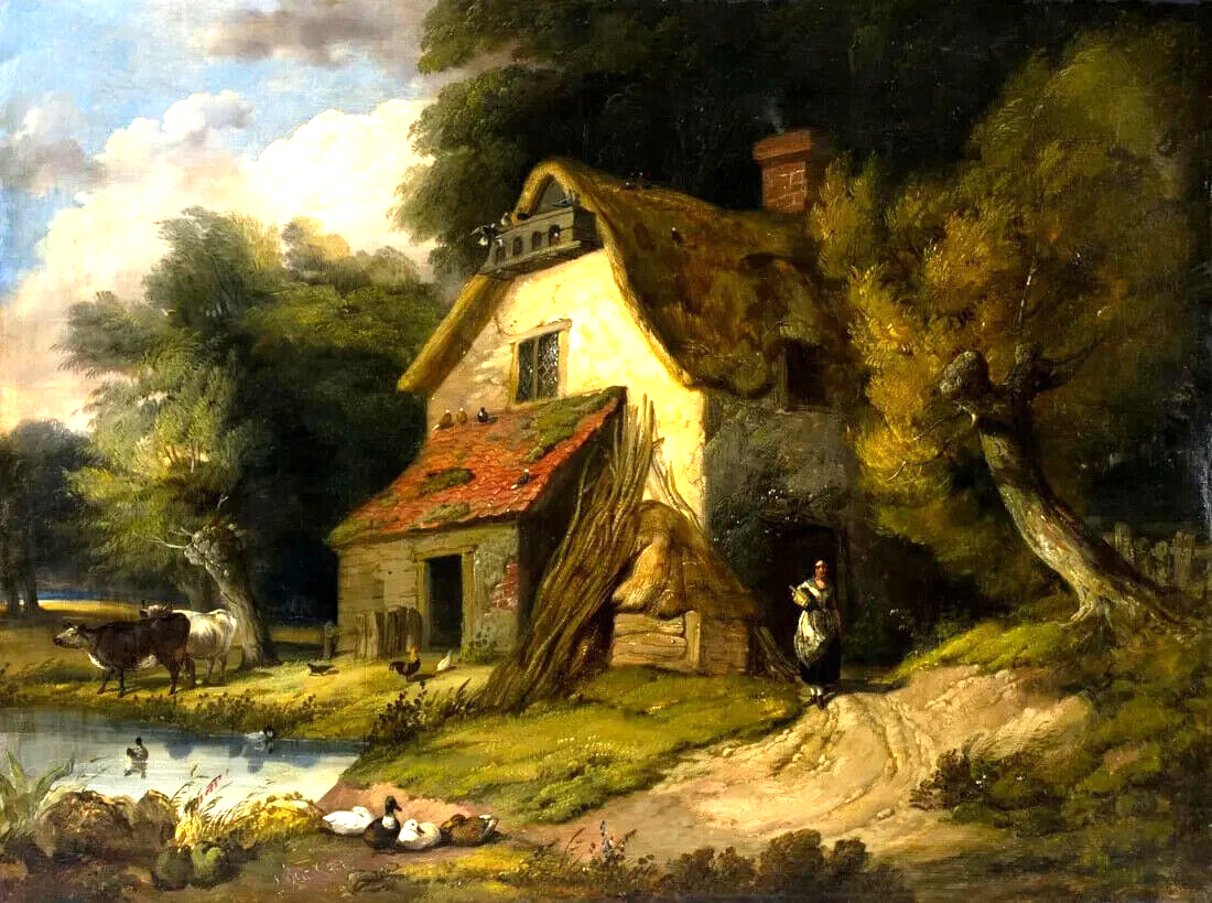 Antique Painting, OIl on Canvas and Board, John Barker of Bath (UK,1824 ...