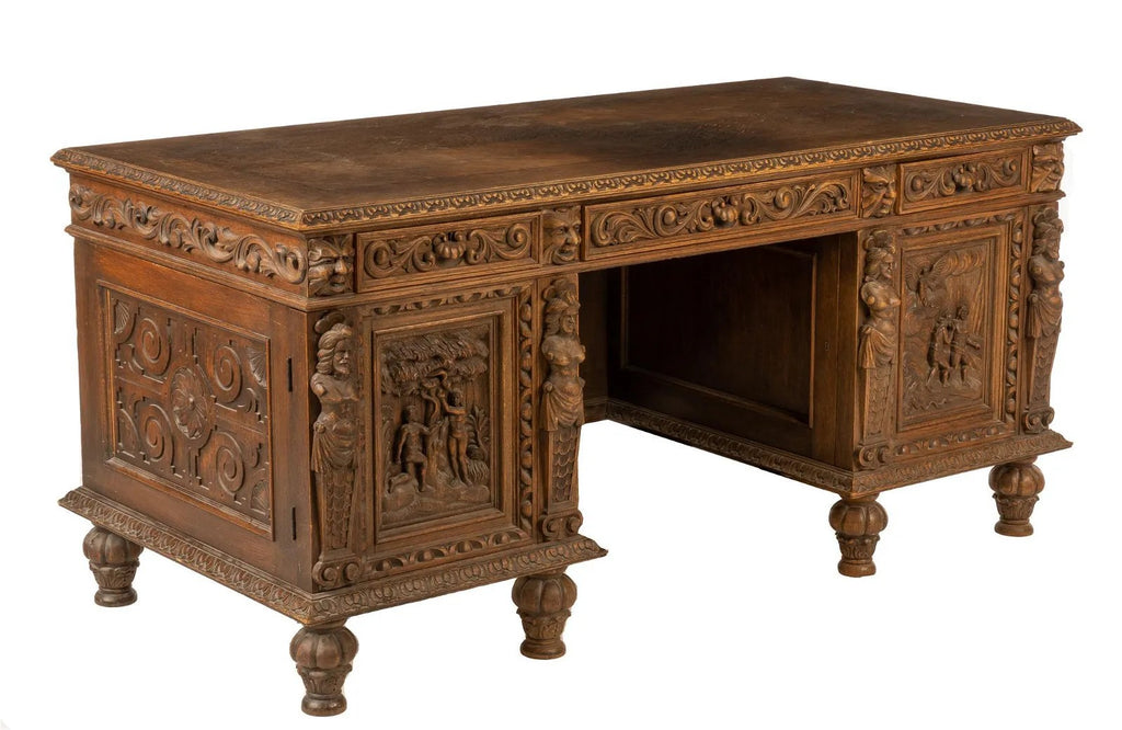 Desk / Bureau, Renaissance Revival Style | Old Europe Antique Home ...