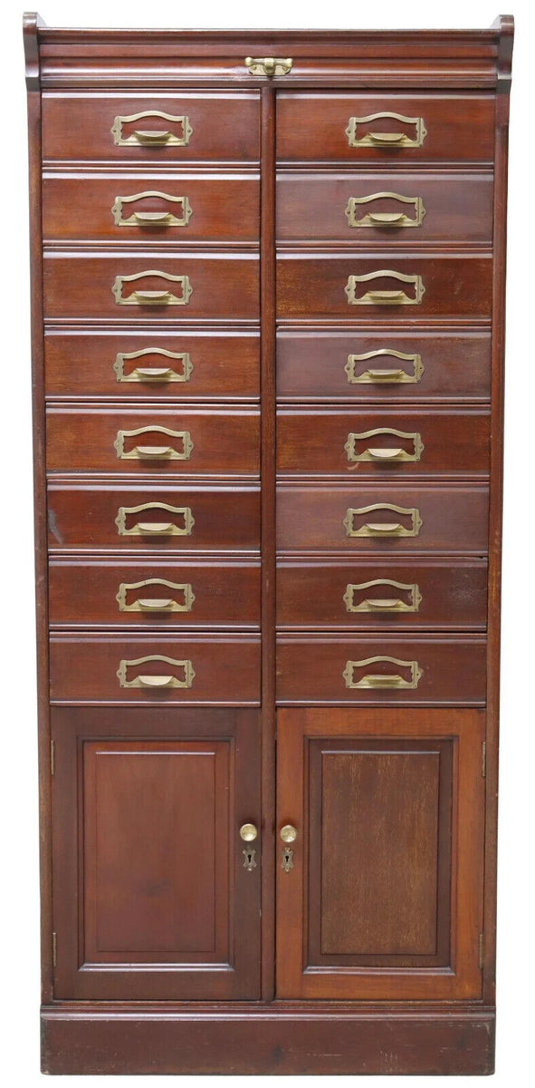 Antique Cabinet, Filing, English Mahogany Flat Filing System, Early 19 ...