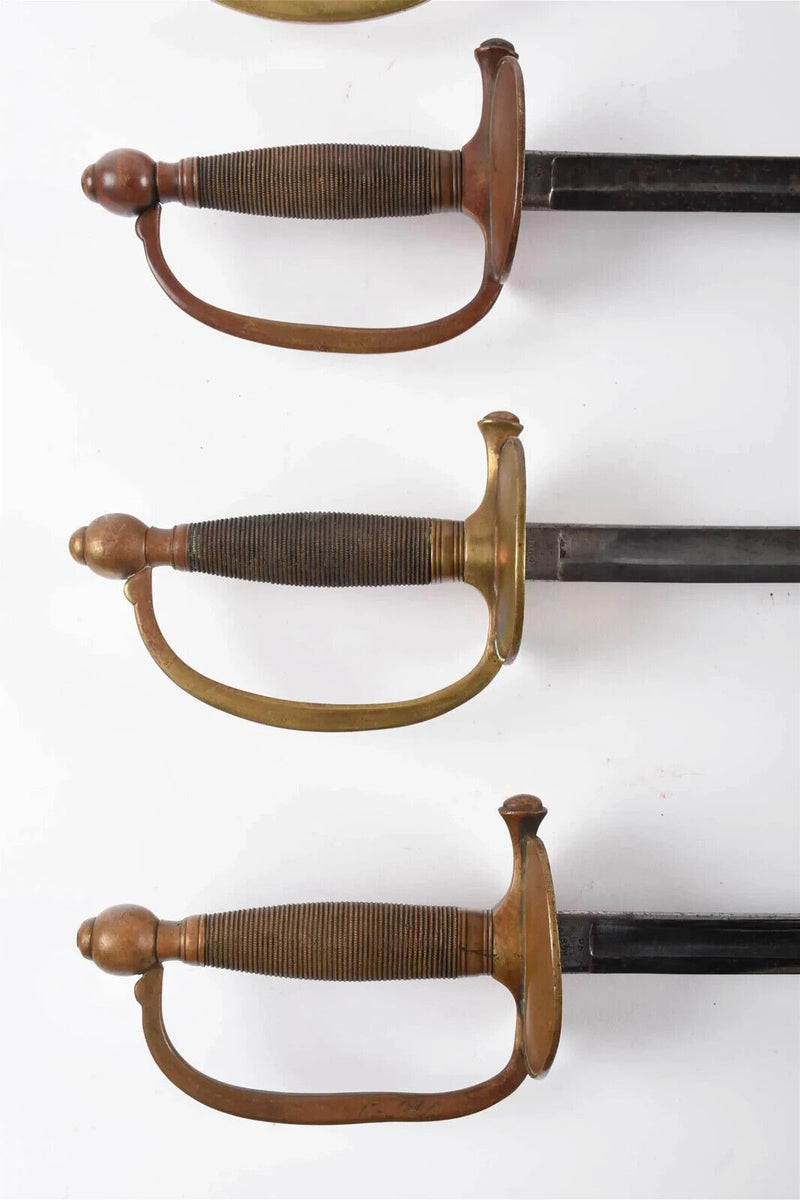 Antique Civil War Swords, Set of 5, 32 Ins Blade, Model 1840 NCO, 19th ...