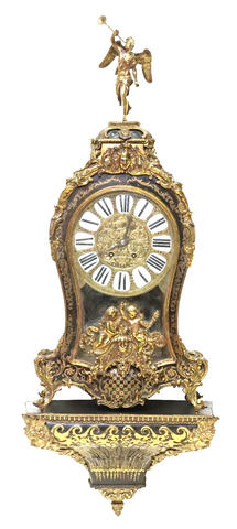 Antique Clock, French Louis XIV Style Boulle Work Bracket, Ormolu ...