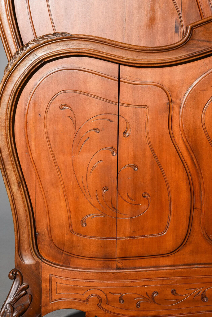 Antique Bed Frame, Louis XV Style Walnut Bed with Rails, 19th C, 1800s ...