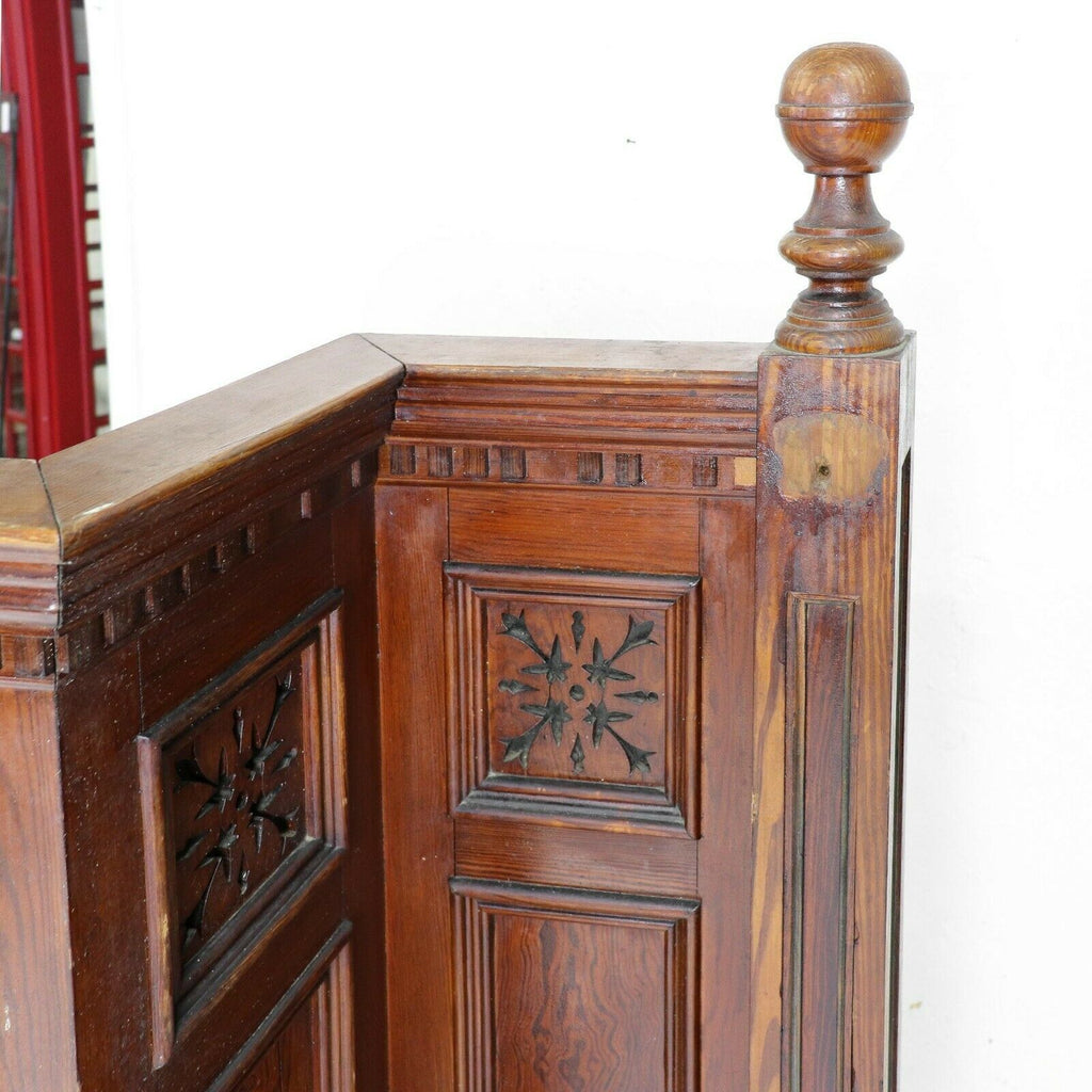 Antique Church Pulpit, Lectern, Large Carved Lectern Medium Wood Tone ...
