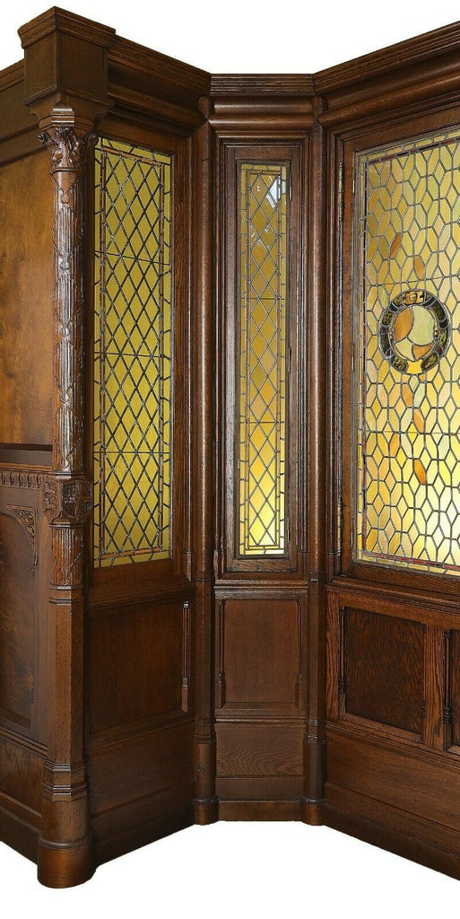 Antique Bay Window Niche, English Paneled Bay Window Niche, 1800's ...