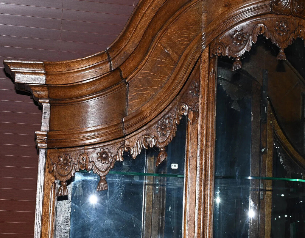 Antique Cabinet, Glass Display, Large, Windowed, Carved, Museum Quality ...