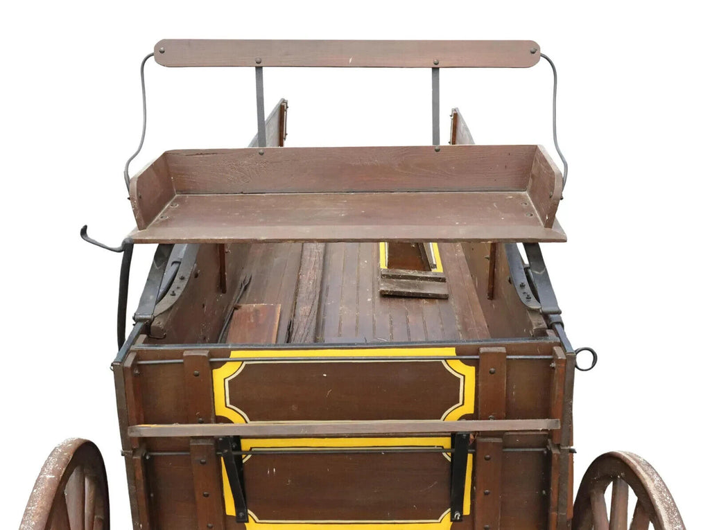 Antique Buckboard, Horse Drawn, Painted, Iron Bound Spoke Wheels ...