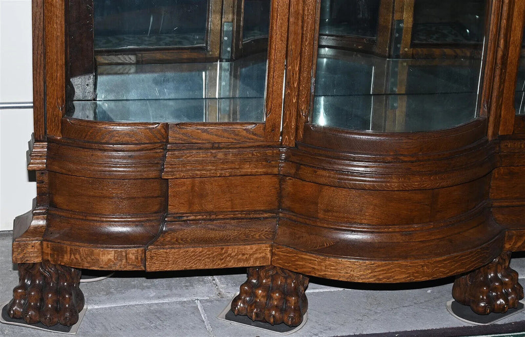 Antique Cabinet, Glass Display, Large, Windowed, Carved, Museum Quality ...