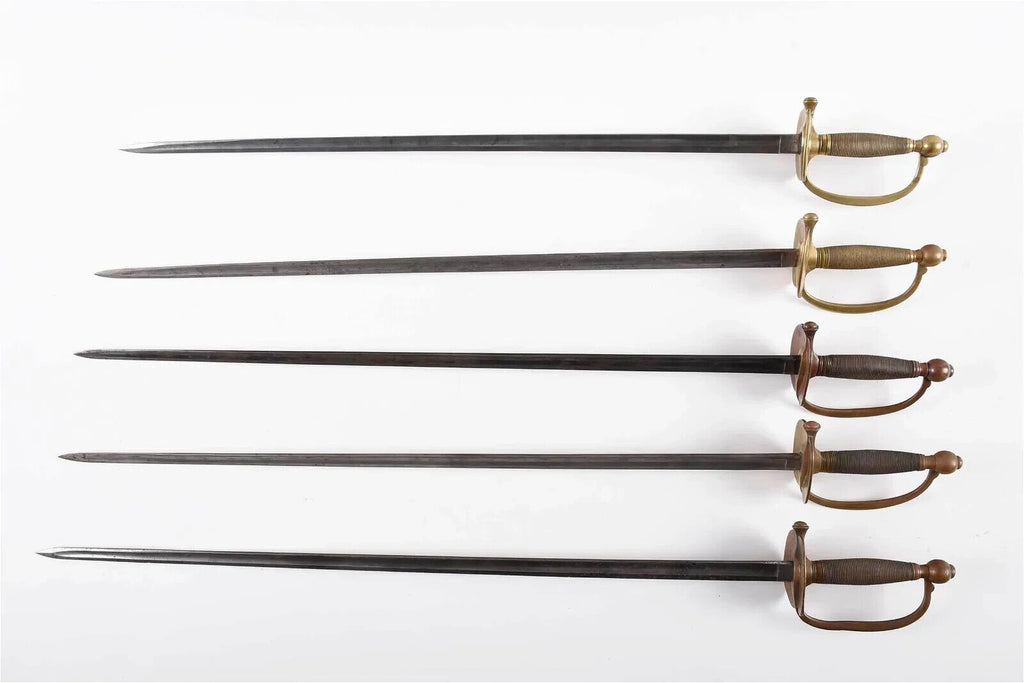 Antique Civil War Swords, Set of 5, 32 Ins Blade, Model 1840 NCO, 19th ...