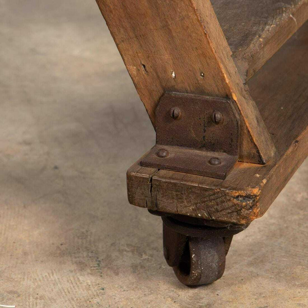 Antique Ladder, Rolling Library Wooden, Single Ledge with Railing Earl ...