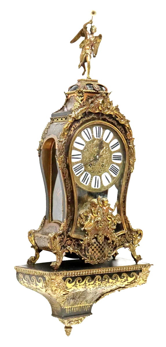 Antique Clock, French Louis XIV Style Boulle Work Bracket, Ormolu ...
