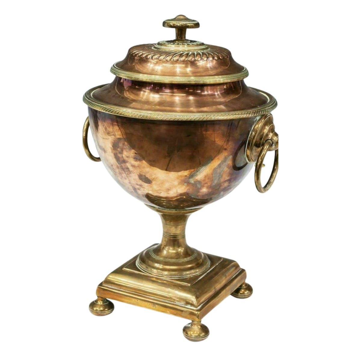 Antique Urn, English Copper & Brass Samovar Hot Water Urn, 19th C ...