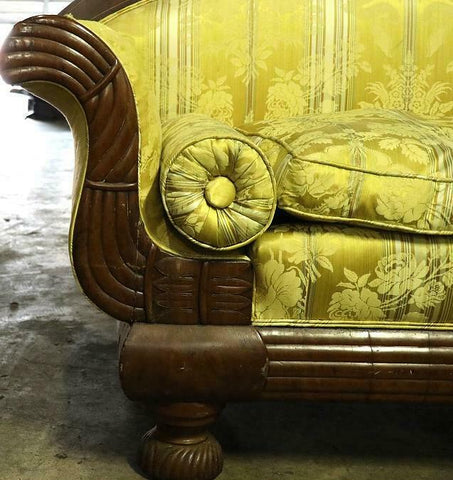 GORGEOUS 19th CENTURY AMERICAN EMPIRE SOFA 19th century 1800s Old Europe Antique Home Furnishings