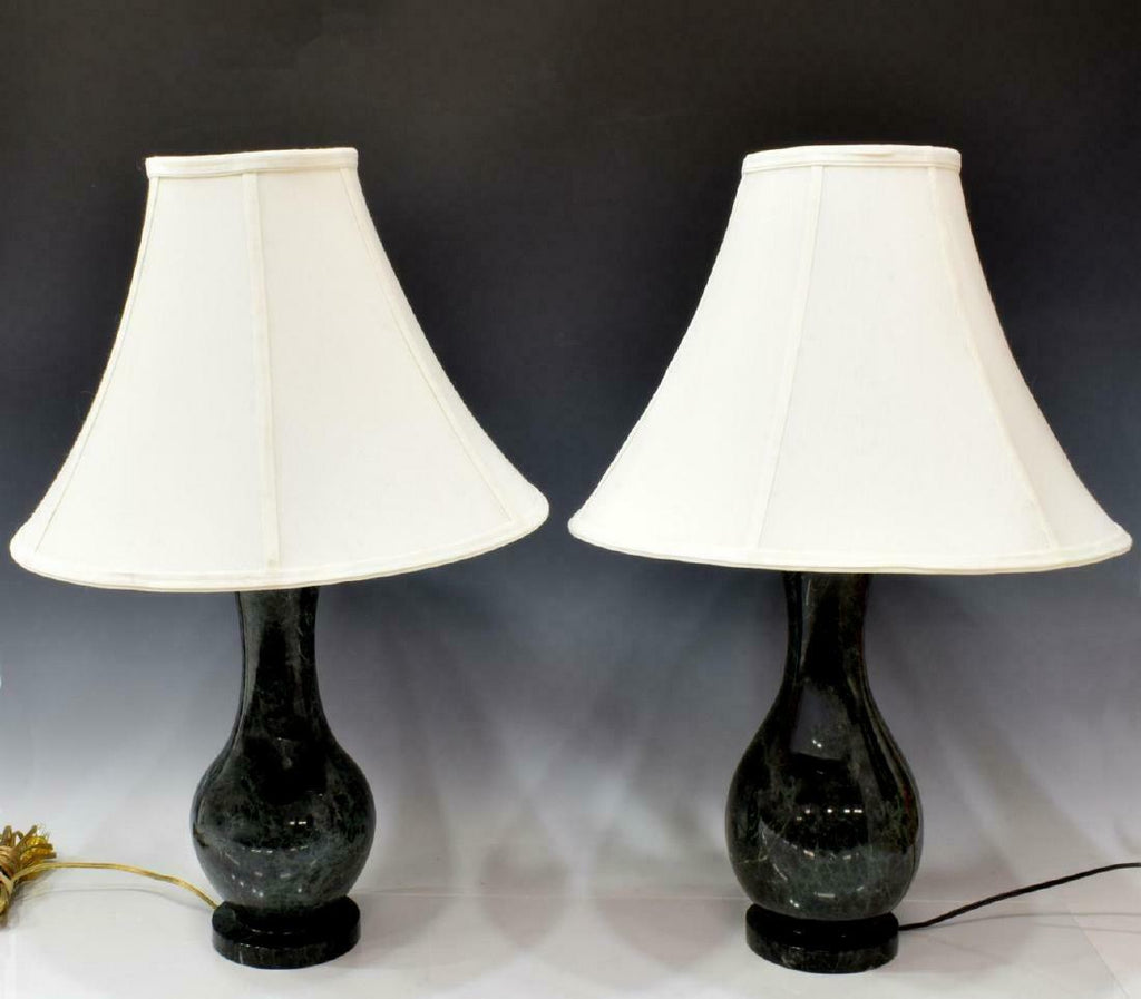 Lamps, Table, Dark Green Marble, 20th Century, Vasiform Standard,Gorgeous!!!! | Old Europe ...