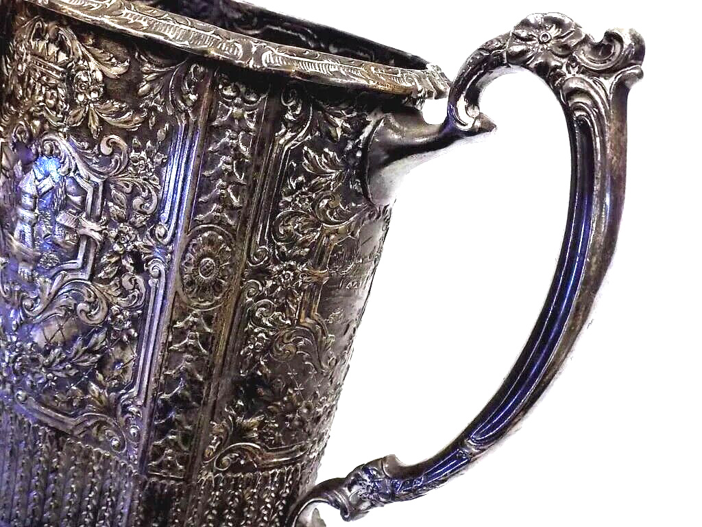 Pitcher, Tankard, Silverplate over Copper, Victorian, Exceptionally De ...