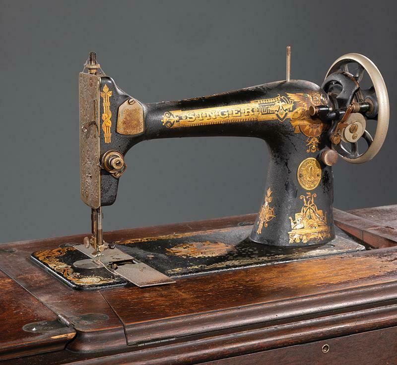 Antique Sewing Machine, Singer, with Sewing Table, 19th C, ( 1800s ...
