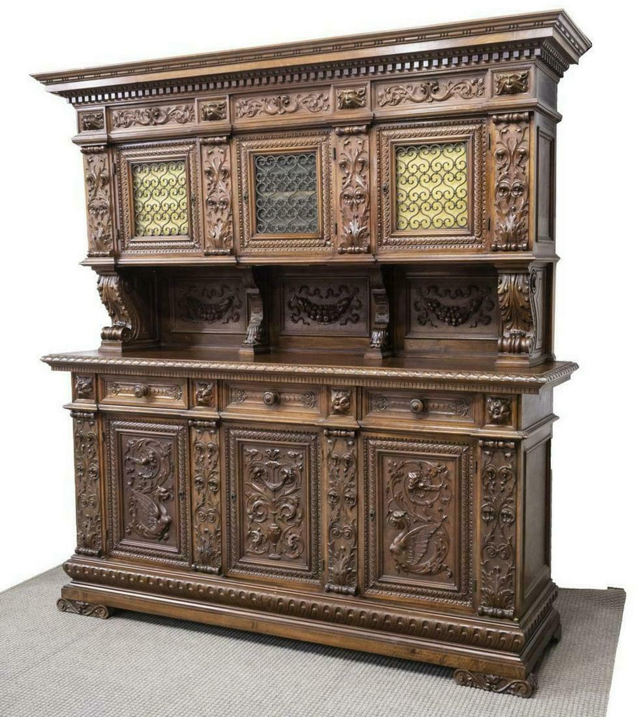 Sideboard, Italian, Renaissance Revival, Walnut, Early 1900s, Stunning ...