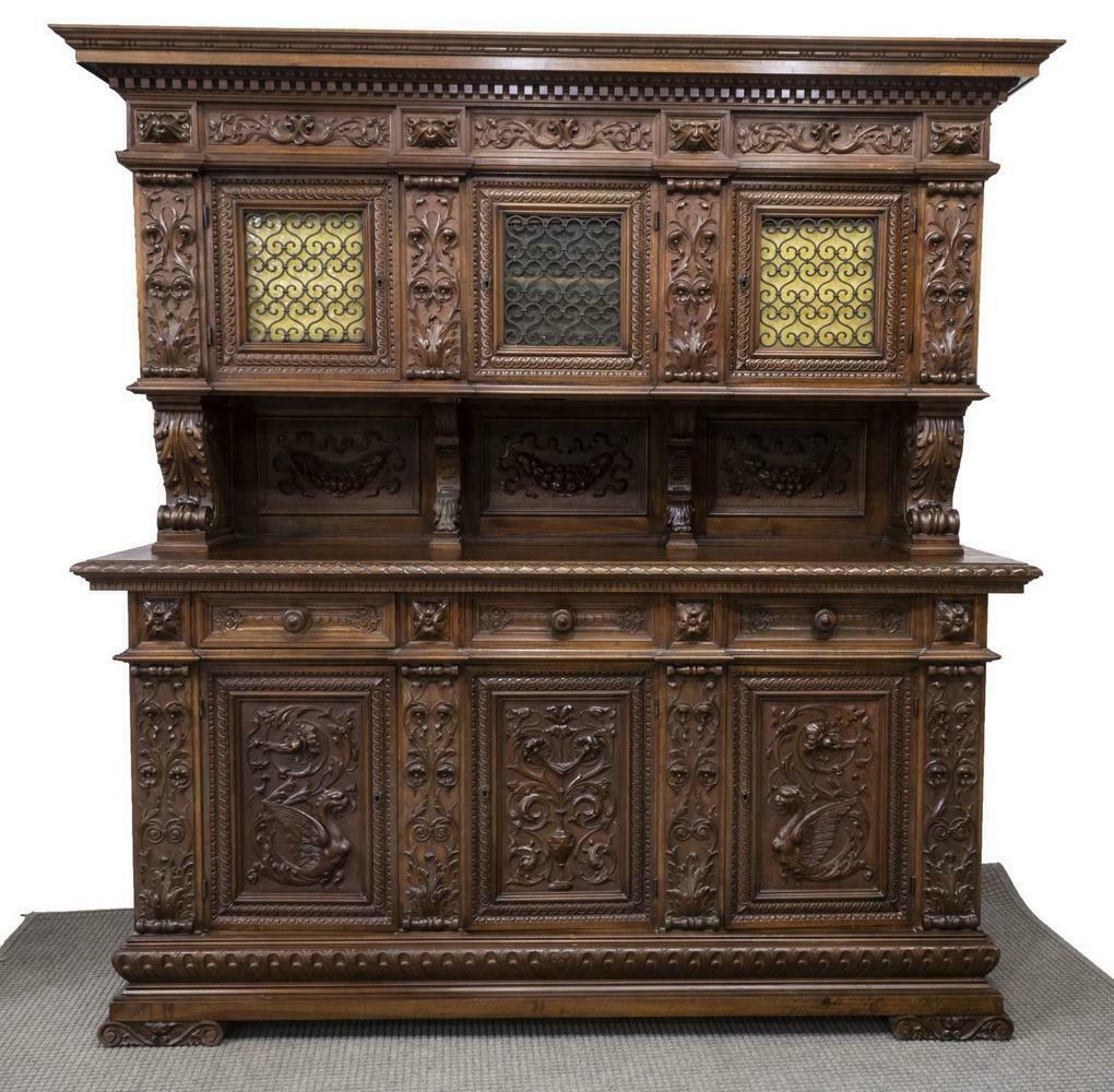 Sideboard, Italian, Renaissance Revival, Walnut, Early 1900s, Stunning ...